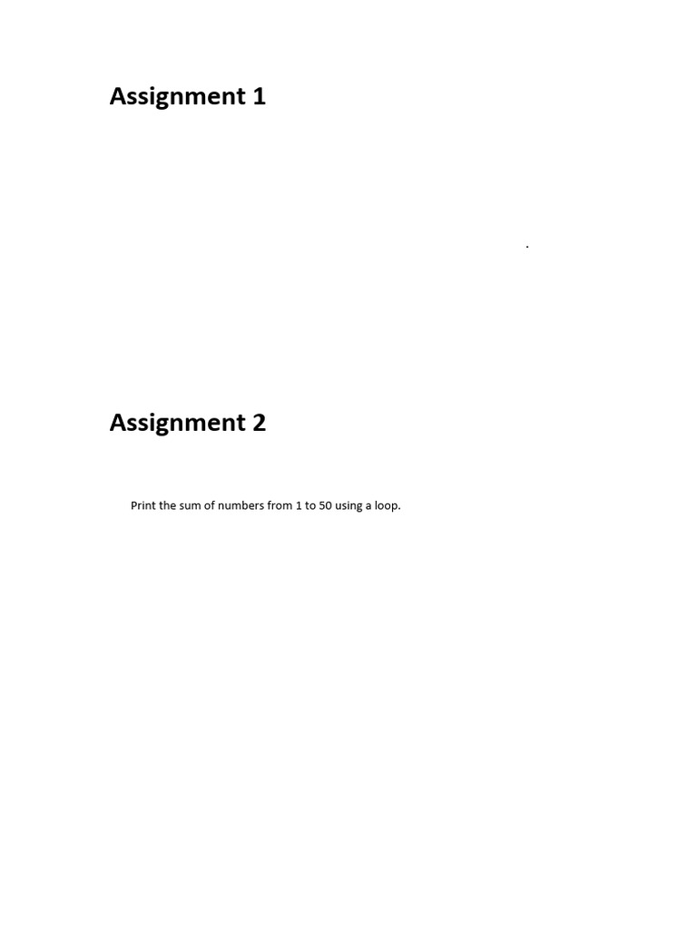 Python Assignments 1 and 2 | PDF