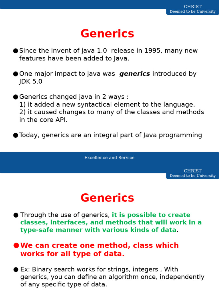 Unit 3 Generics | PDF | Parameter (Computer Programming) | Software Engineering