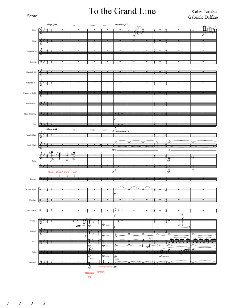 One Piece OST - To the Grand Line (ANALIZADO) | PDF | Elements Of Music ...