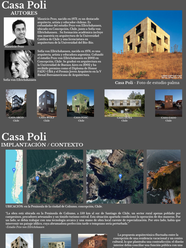 Arquitectura de Casa Poli en Coliumo | PDF | Chile
