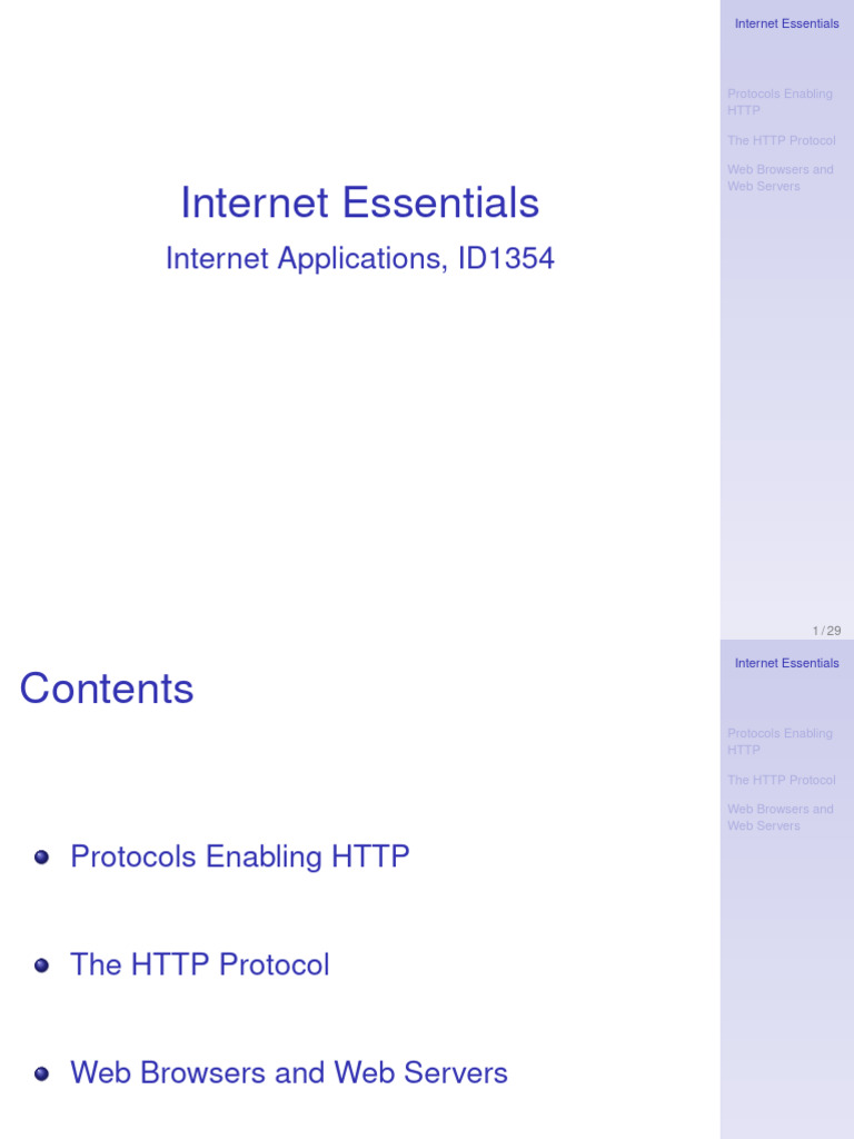 Internet Essentials | PDF | World Wide Web | Internet & Web