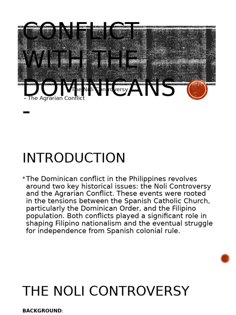 Dominican Conflicts in Philippine History | PDF | Agrarianism | Philippines