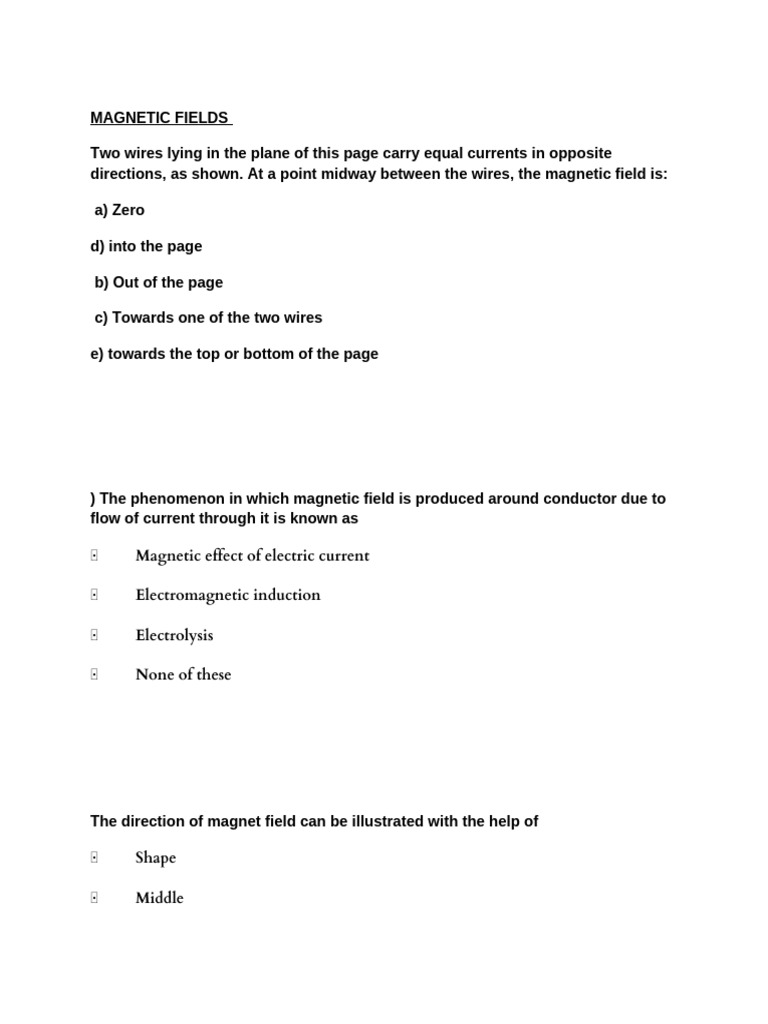 Electromagnetism Question Bank | PDF | Magnetic Field | Flux