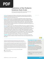 State Behavioral Scale for Pediatric Sedation | PDF | Intensive Care ...