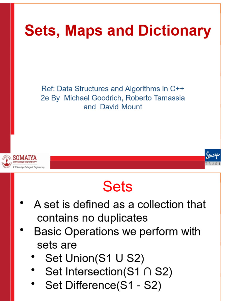 SDC 4 Set-Maps-Dictionary (1) | PDF | Computer Programming | Computer Science