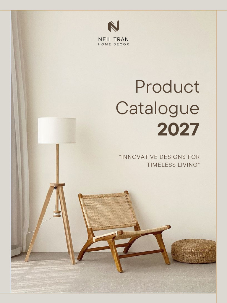 Brown and Beige Classy Minimalist Furniture Product Catalog A4 Document ...