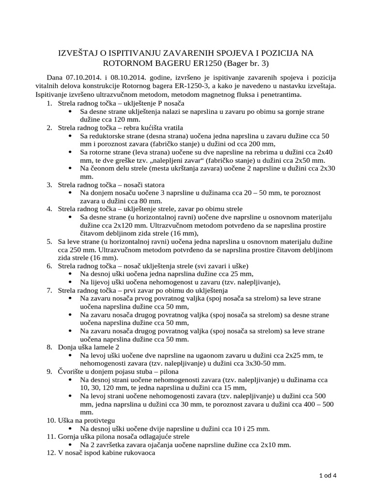 Izvjestaj o Ponovnom Ispitivanju | PDF