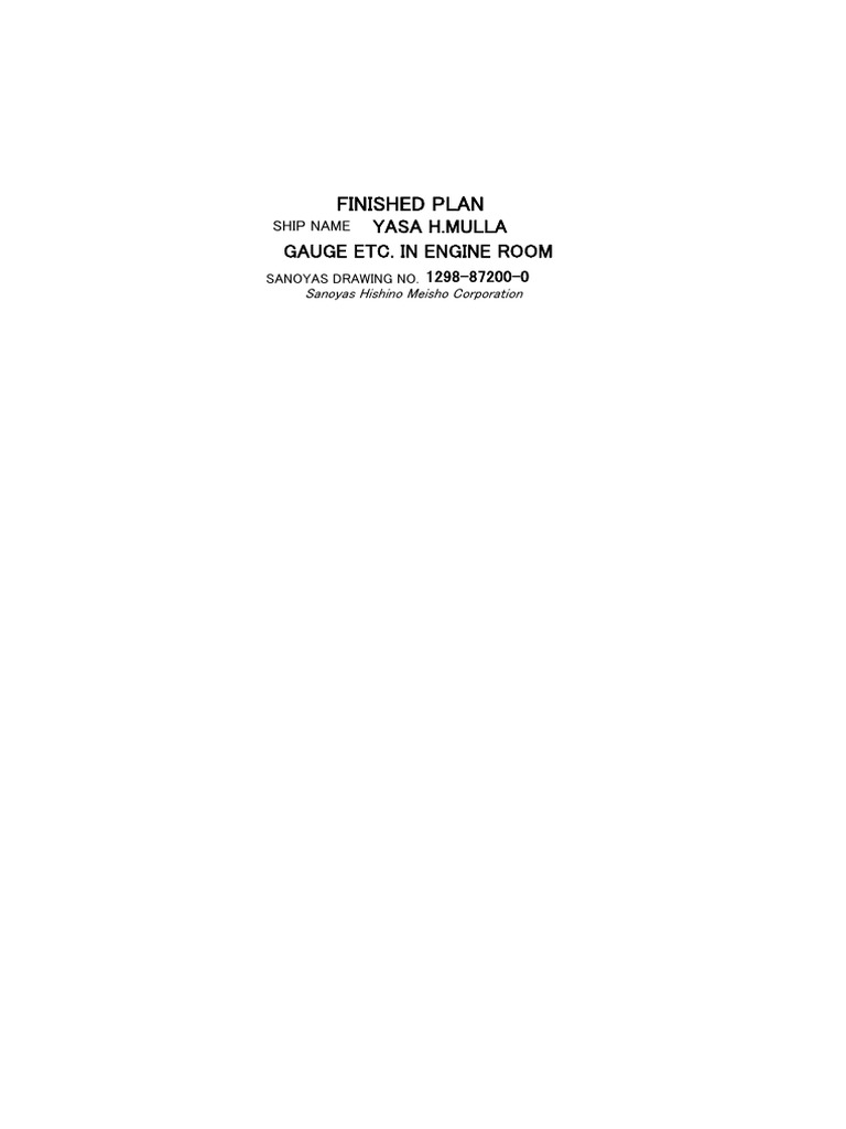 1298-87200-0 Gauge Etc. in Engine Room | PDF