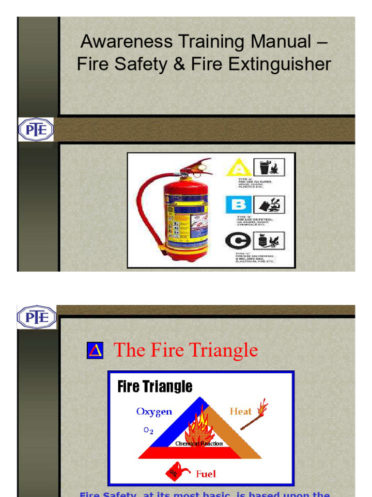 Fire Safety & Extinguisher Training Guide | PDF | Chemical Substances ...