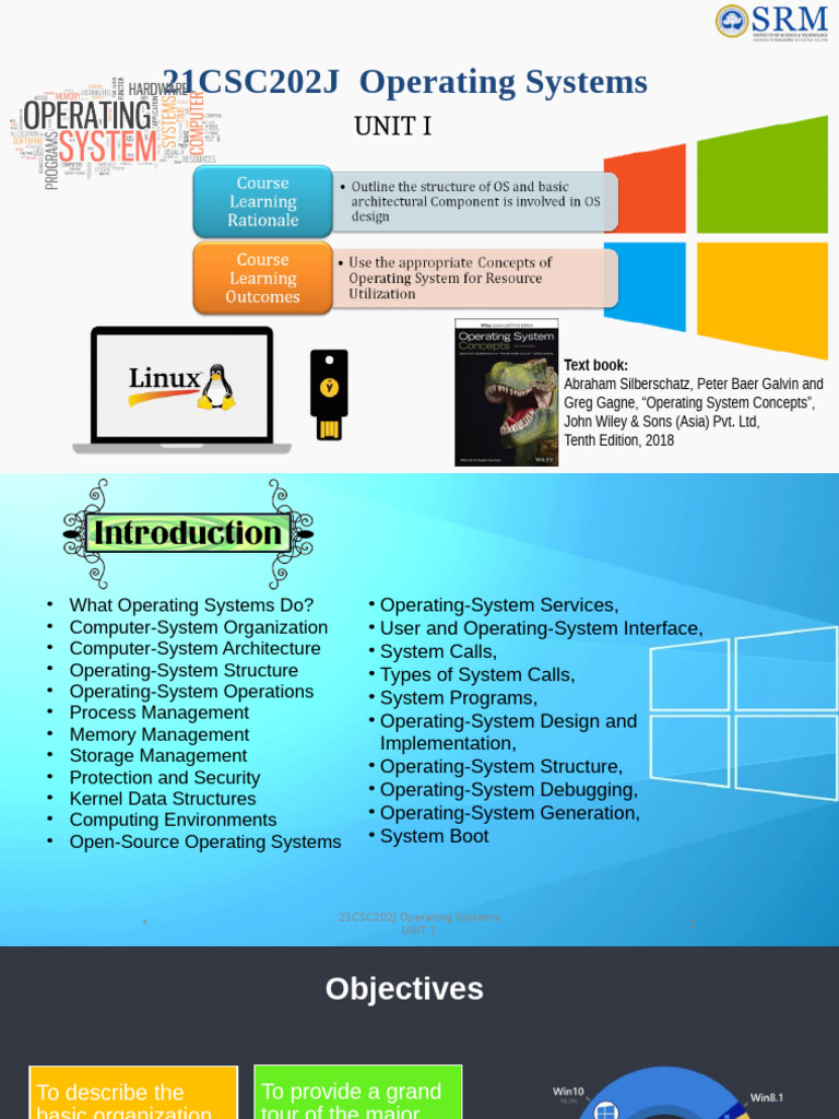 UNIT 1-21CSC202J - Operating System | PDF | Operating System | Computer ...