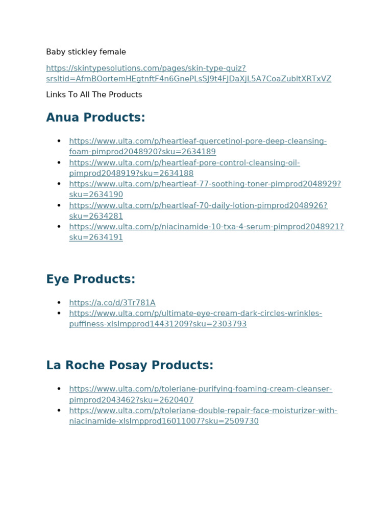 Baby Stickley Female Links | PDF