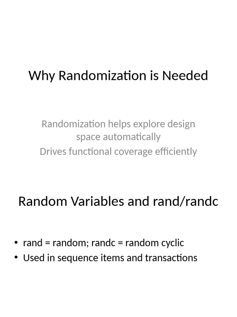4 Constraints and Randomization NoBullets | PDF