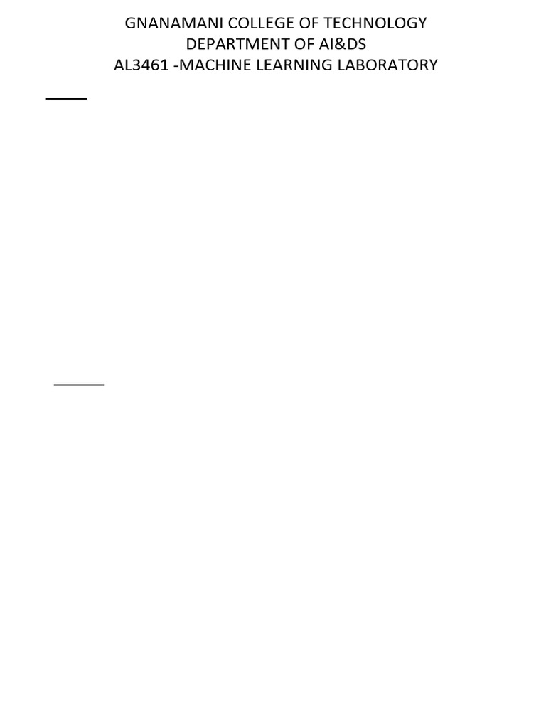 Al3461 - Machine Learning Laboratory Final | PDF | Accuracy And ...