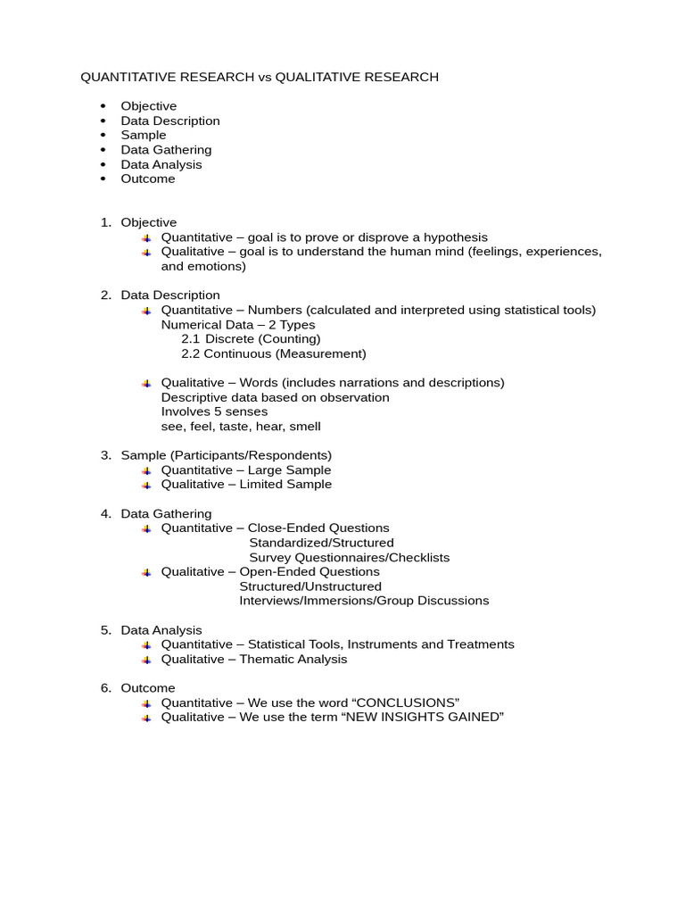 Quantitative vs Qualitative Research Guide | PDF