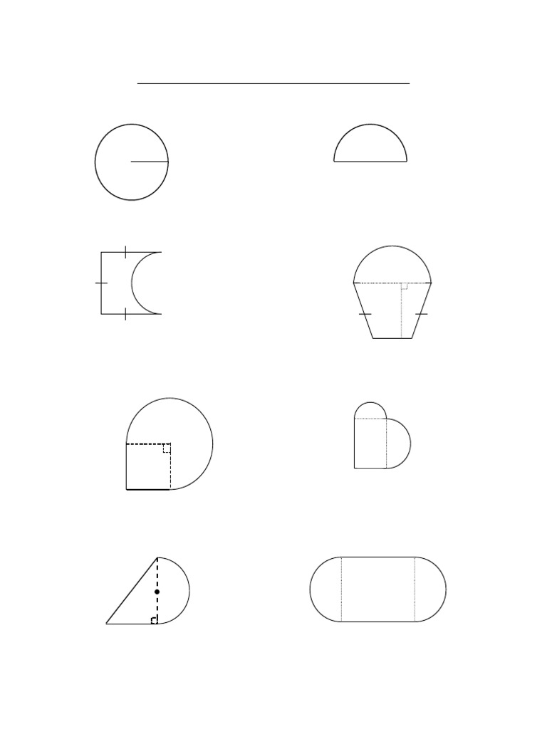 Circumference/Perimeter of Circles and Compound Shapes: 15 Cm. 12 CM ...