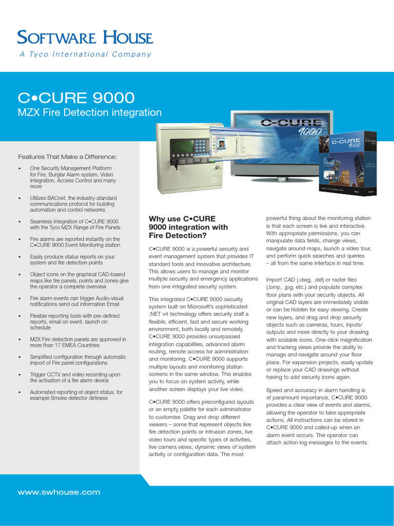 TYCO 123 CCURE-9000-MZX-Integration Ds r01 a4 en Emea | PDF | Windows ...