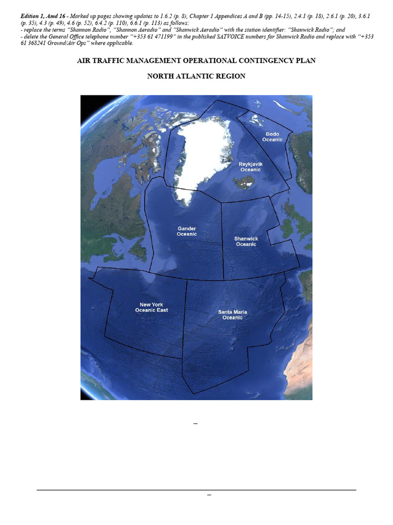 North Atlantic Air Traffic Contingency Plan | PDF | Aviation | Air ...