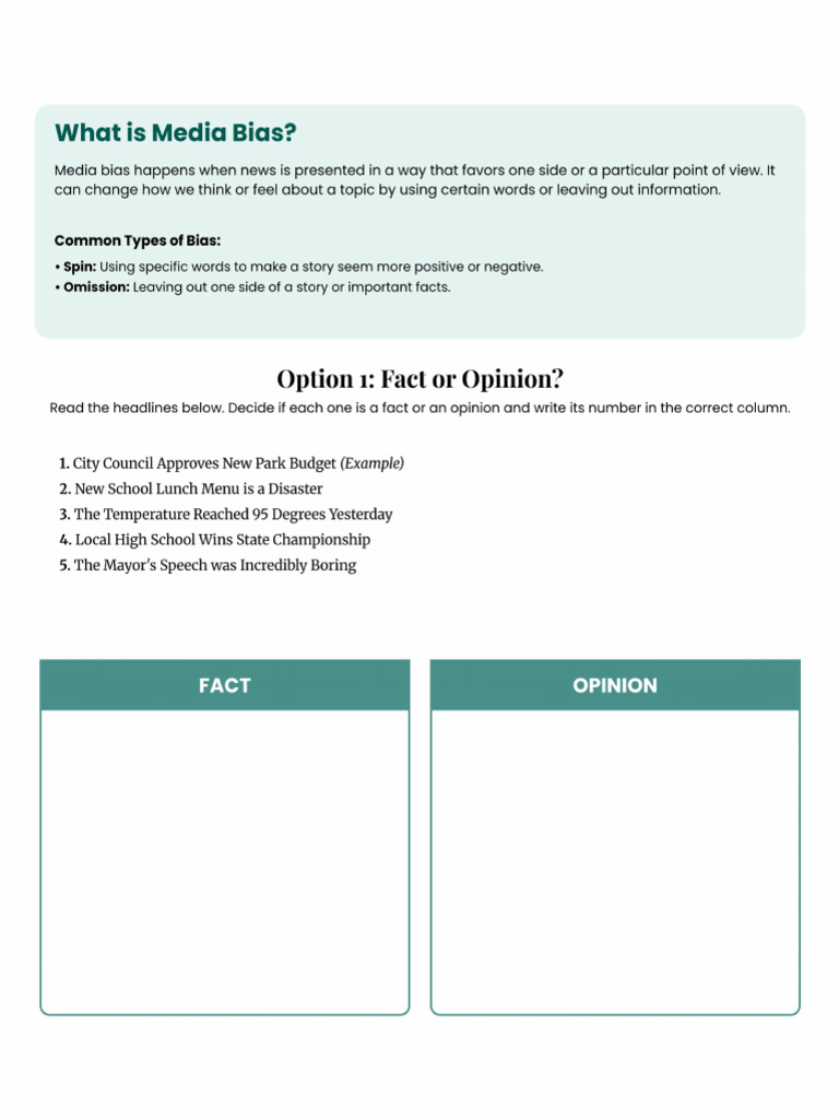 Identifying Fact and Opinion in Current Affairs | PDF