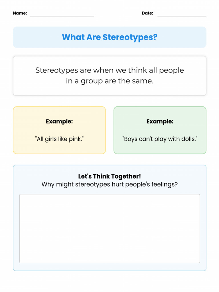 Understanding Stereotypes and Differences | PDF