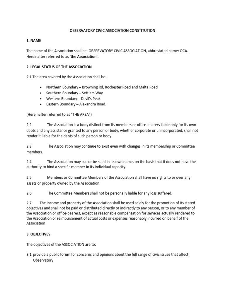 Observatory Civic Association Constitution Ver 5 14 Aug No Track ...