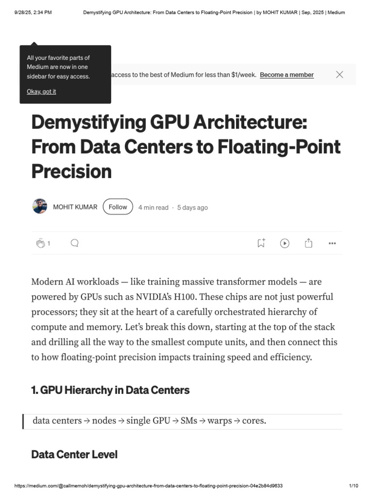 Demystifying GPU Architecture - From Data Centers To Floating-Point ...