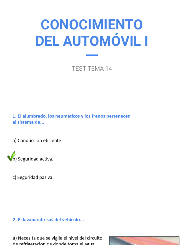 Tema 14 - Conocimiento Del Automóvil I | PDF | Neumático | Sistema de ...