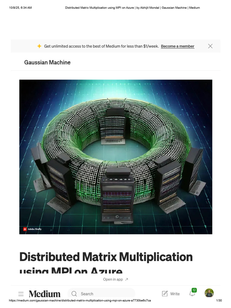 Distributed Matrix Multiplication Using MPI on Azure _ by Abhijit Mondal _ Gaussian Machine ...