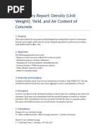 Concrete Density and Yield Testing IS 1199 | PDF | Density | Concrete