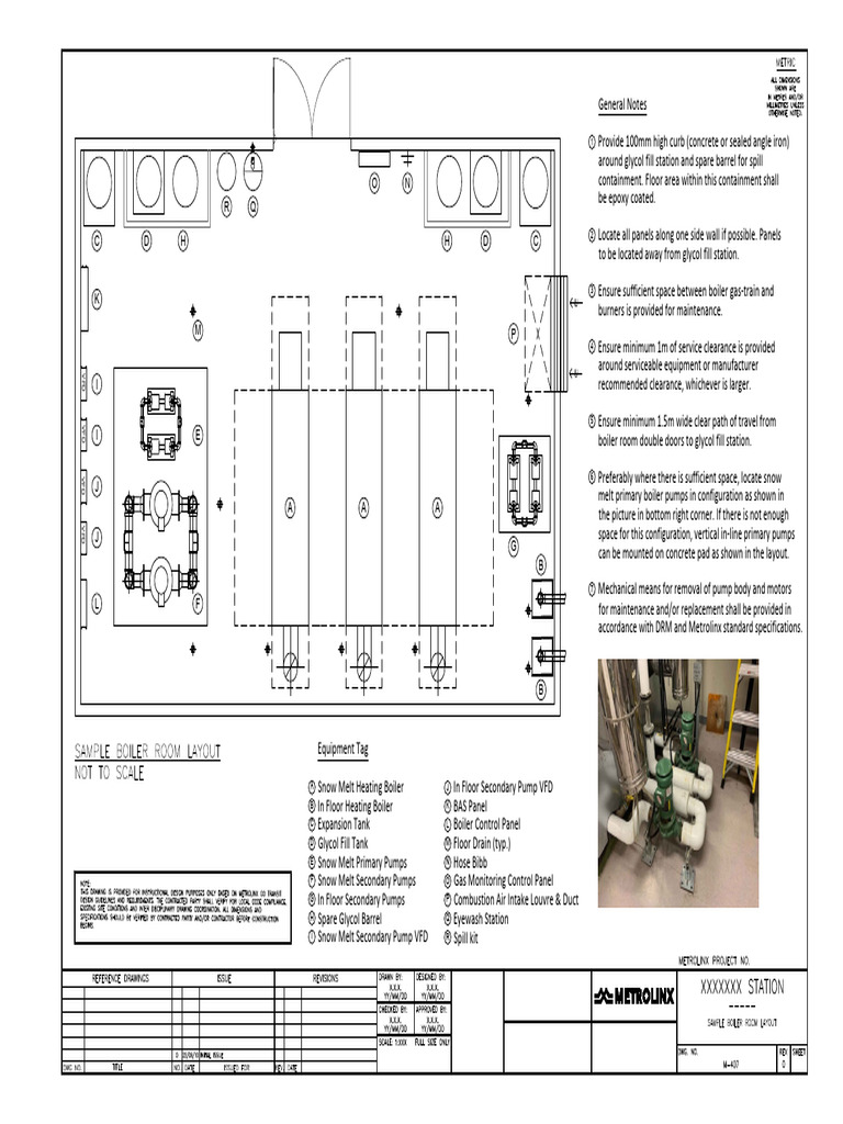 M-407 Sample Boiler Room Layout | PDF | Pump | Boiler