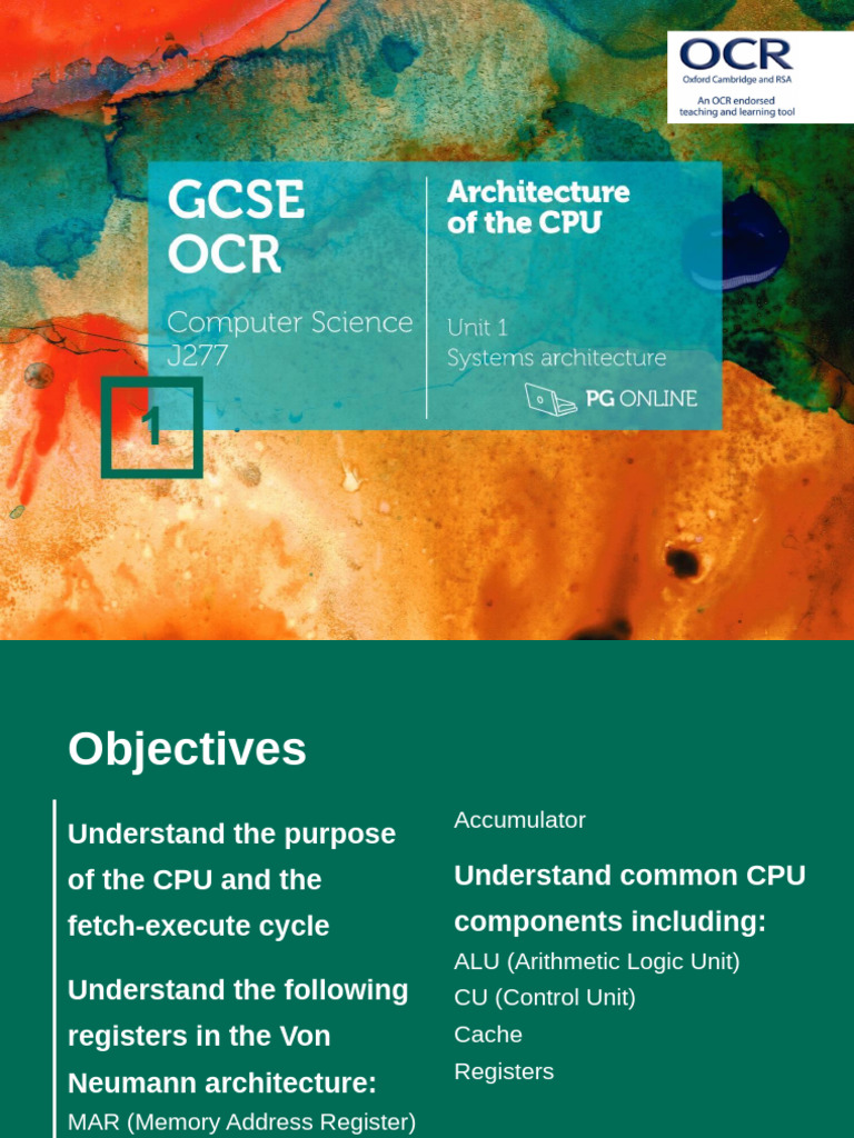 T1 Architecture of the CPU | PDF | Central Processing Unit | Computer Data Storage