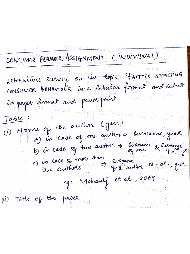 Consumer Behaviour Assignment | PDF