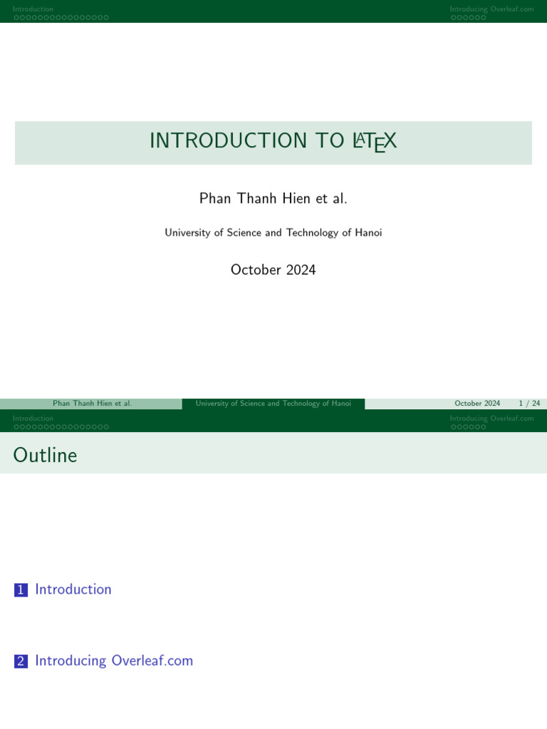 ICT1.001 Lecture 6 - Scientific Communication With LaTeX | PDF | Text | Typography