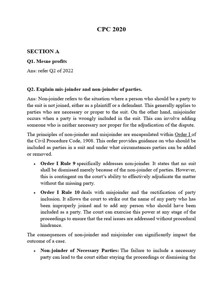 CPC 2020 | PDF | Lawsuit | Injunction