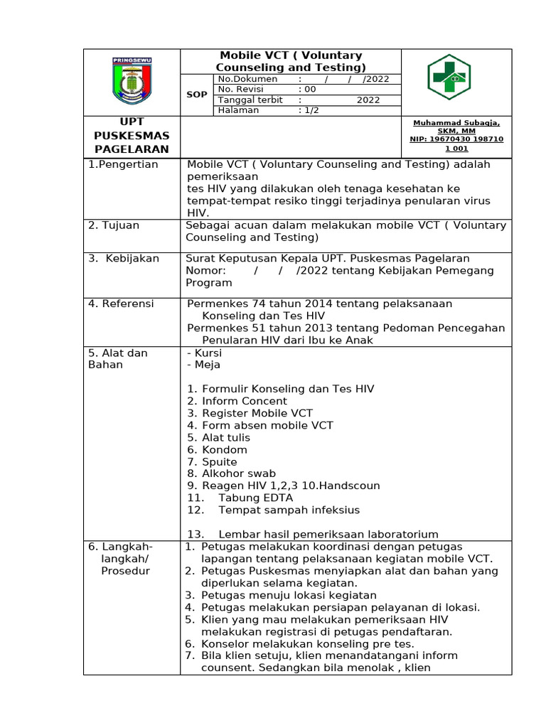 Sop Mobile Vct 2022 | PDF