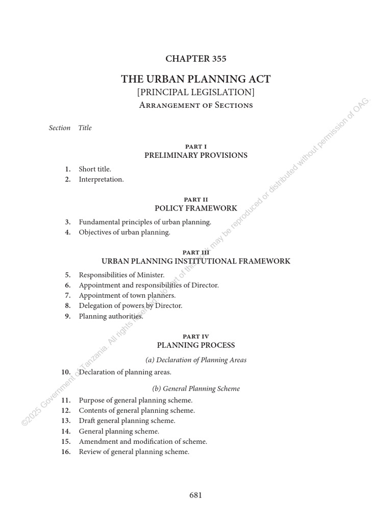 The Urban Planning Act | PDF