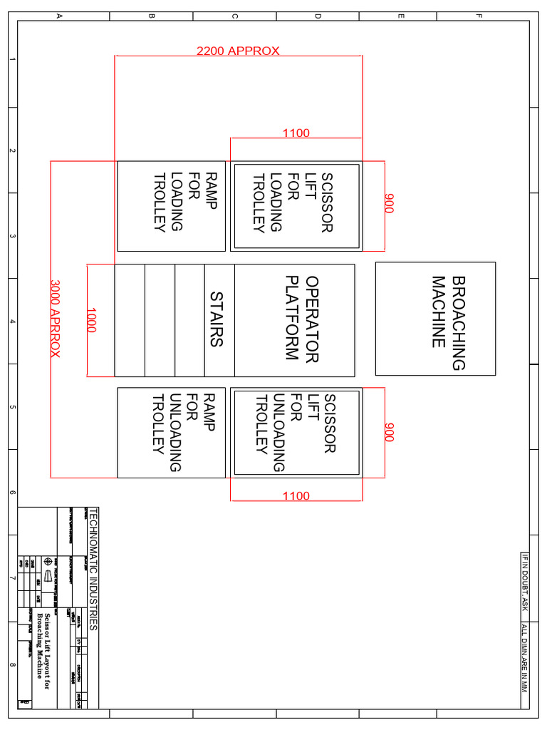 Scissor Lift Layout For Broaching 01 | PDF