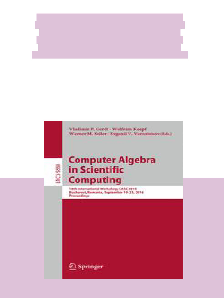 (Ebook) Computer Algebra in Scientific Computing: 18th International ...