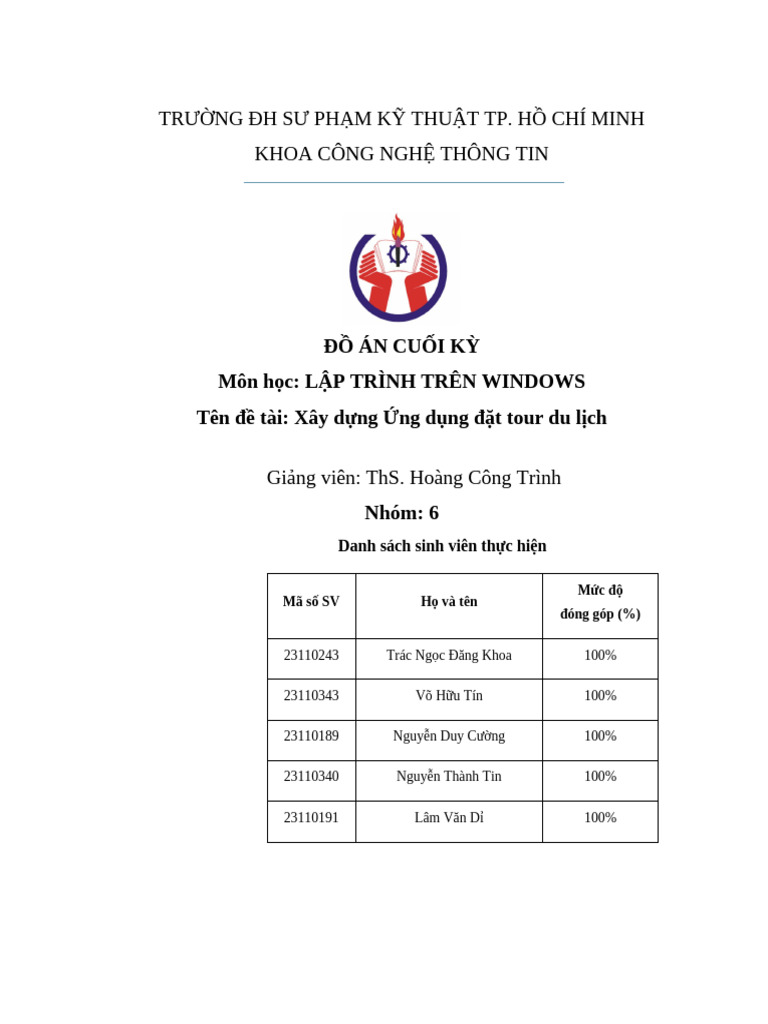 Bao Cao Do An Winform | PDF