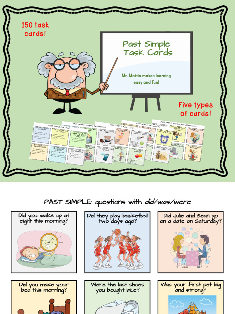 Past Simple Cards | PDF