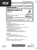 OCR GCSE Maths Higher Tier Formulae Sheet | PDF | Area | Mathematics
