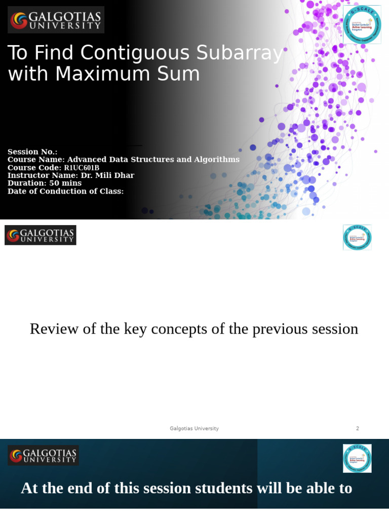 Contiguous Subarray | PDF | Computing | Computer Science