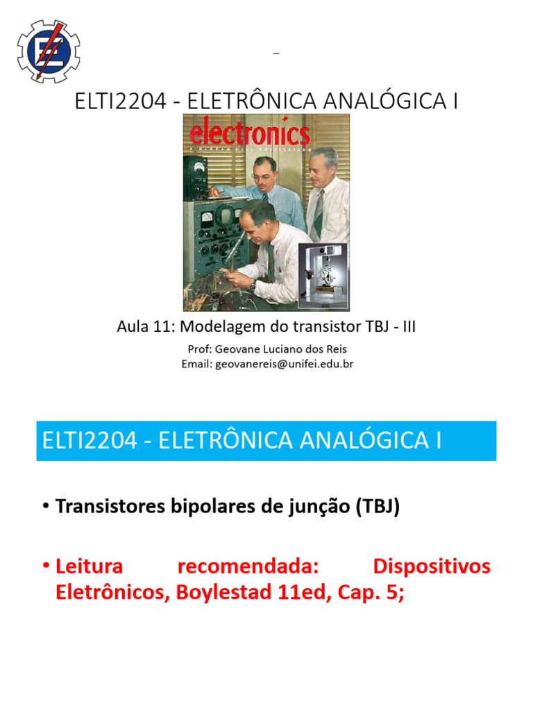 Aula 11 Modelagem Do Transistor TBJ - III | PDF | Transistor ...