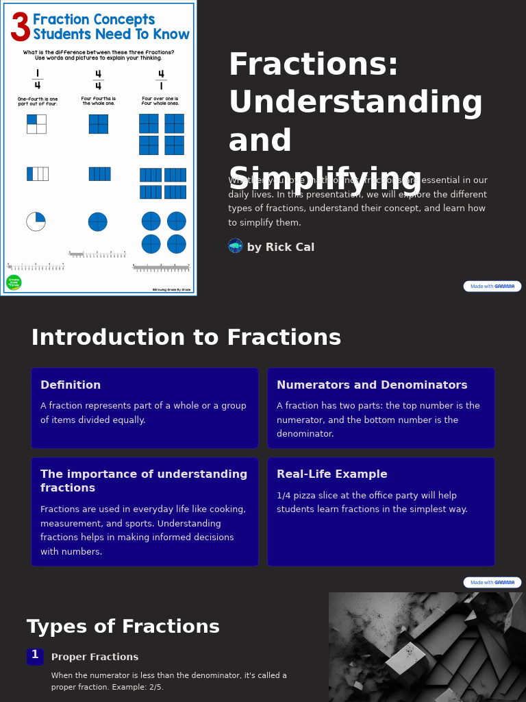 Fractions Understanding and Simplifying | PDF | Discrete Mathematics ...