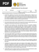 NWU Undertaking Form | PDF