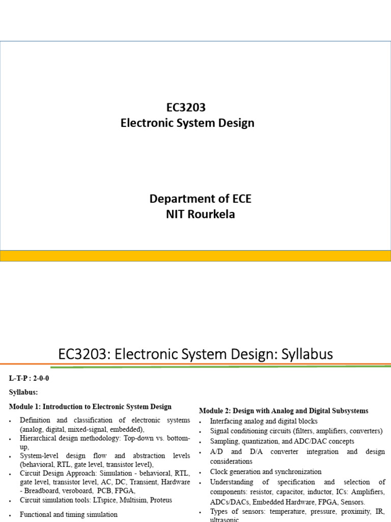 ESD Module 1 | PDF | Electronics | Embedded System