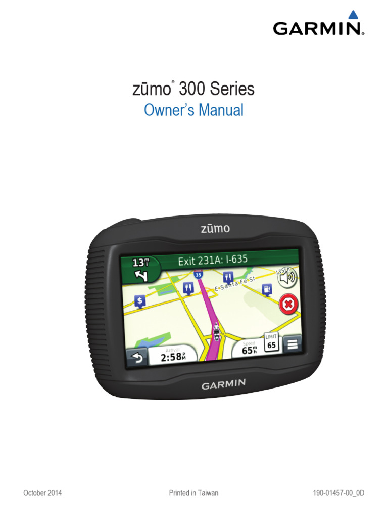 Manual Garmin Zumo 350LM - Ingles | PDF | Bluetooth | Screw