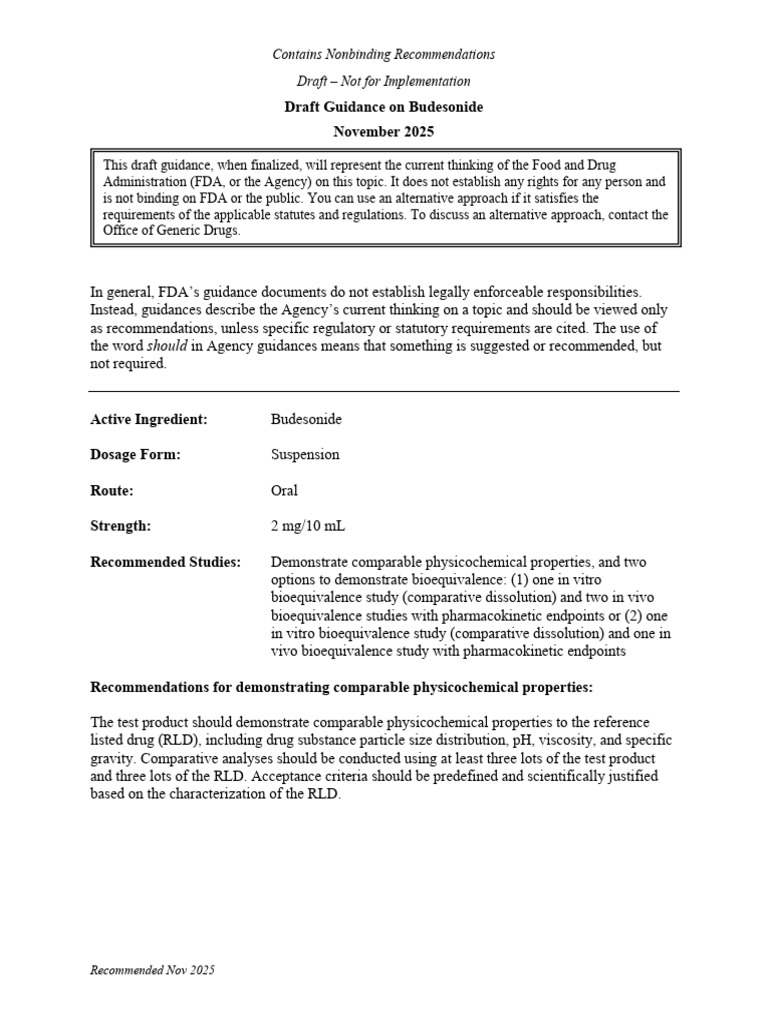 PSG - 213976 - Budesonide Oral Suspension | PDF | Pharmaceutical ...