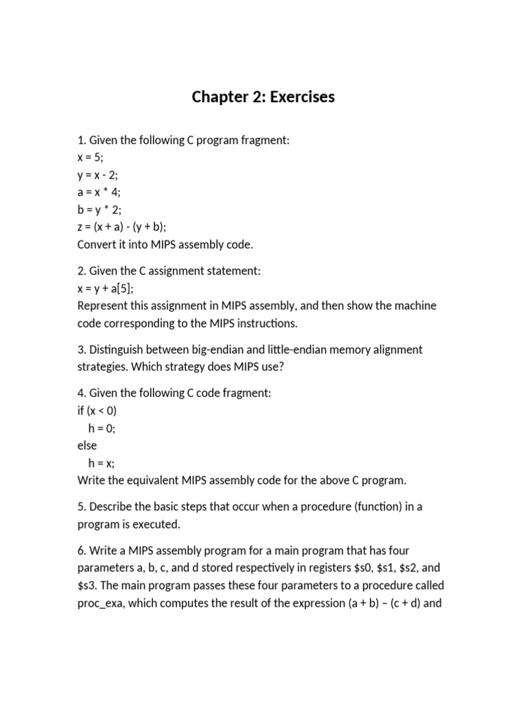 Exercises English | PDF