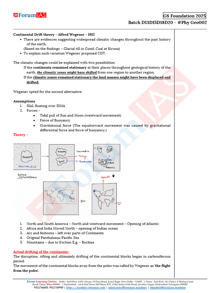 Phy Geo 02 D13D15D18D20 Continental Drift Theory 2 | PDF | Physical ...