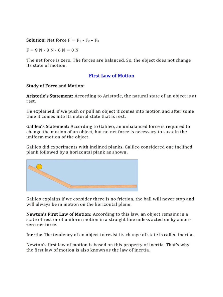 9. Force and Laws of Motion (1) | PDF